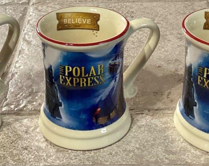 Lot of 3 ~ the Polar Express 3D Mugs Believe-christmas Mugs ~ Golden ...