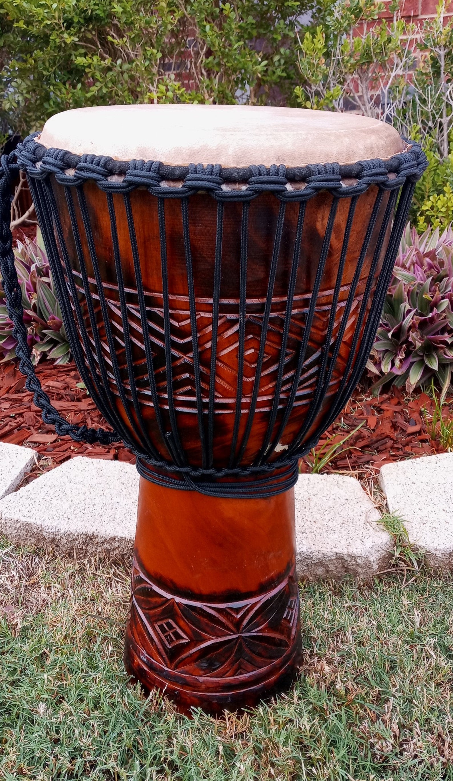 Large Djembe - Handmade 24" Tall Deep Carved Djembe Hand Drum M15, FREE ...
