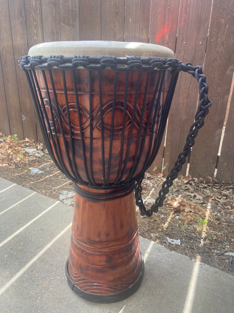 Broken Head - Drum Wood Djembe Drum Mahogany WOOD SHELL, 24” Tall ...