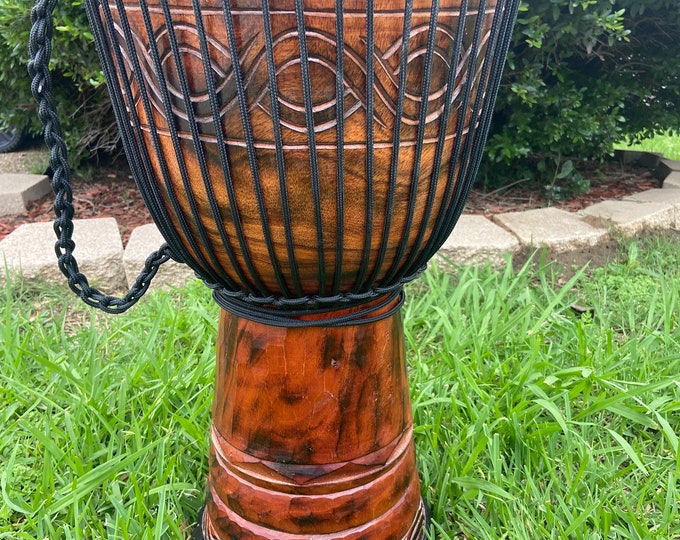 African Djembe Drum,ghana Drum 10x18 Inches,african Wooden Drum,large ...