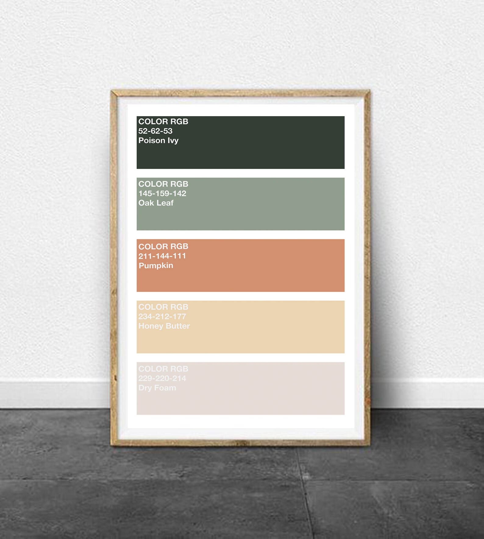Pumpkin Patch Pantone Inspired Color Scheme Print Color - Etsy