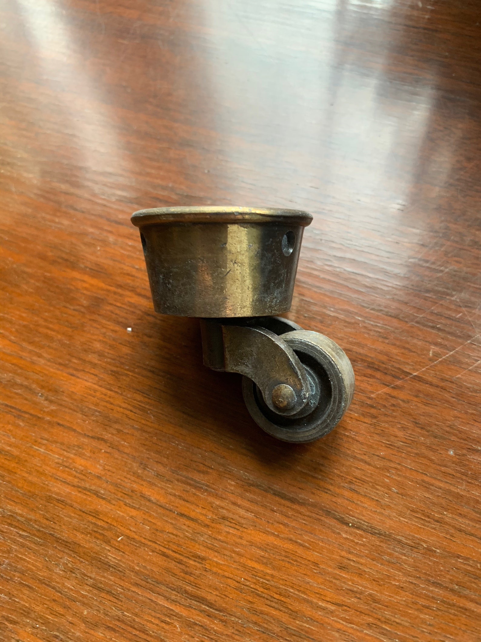 Vintage Brass Caster Vintage Brass Round Cup Caster Brass - Etsy