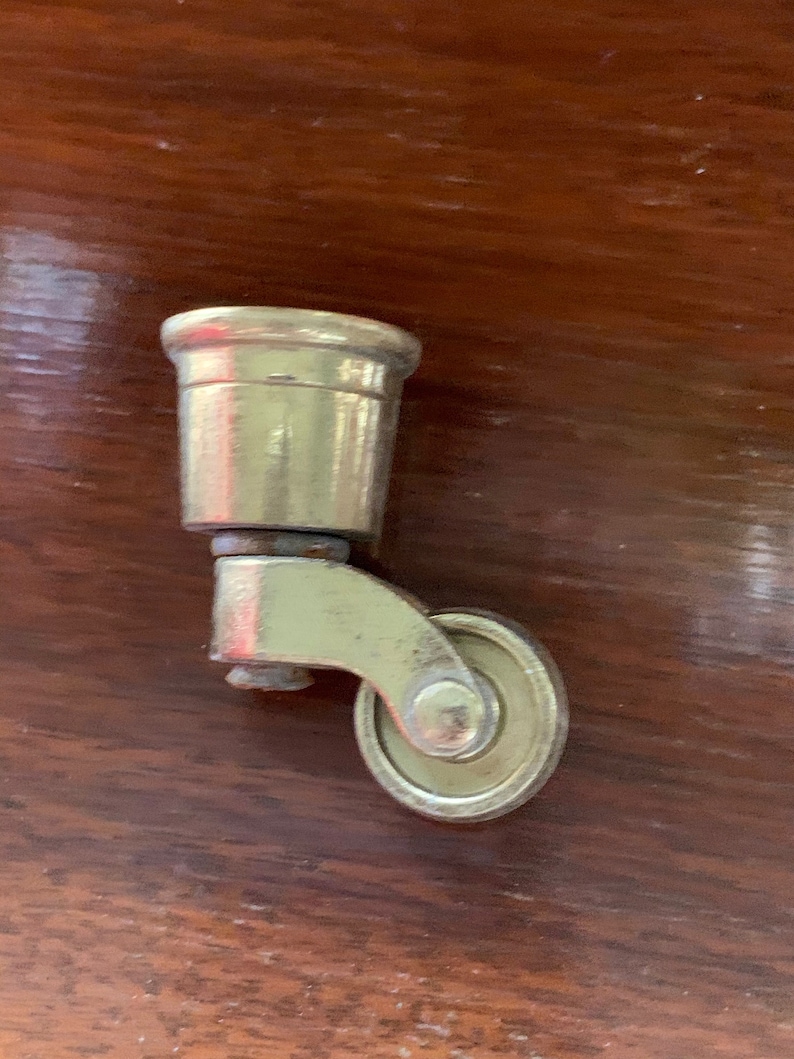 Vintage Brass Caster Vintage Brass Round Cup Caster Brass - Etsy