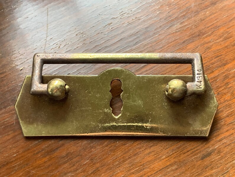 Vintage Keyhole Drawer Pull Keeler Brass Brass Drawer - Etsy