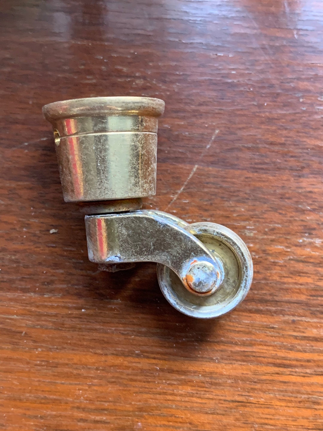 Vintage Brass Caster, Vintage Brass Round Cup Caster, Brass Casters for ...