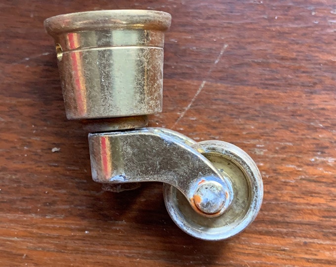 Vintage Brass Caster, Vintage Brass Round Cup Caster, Brass Casters for ...