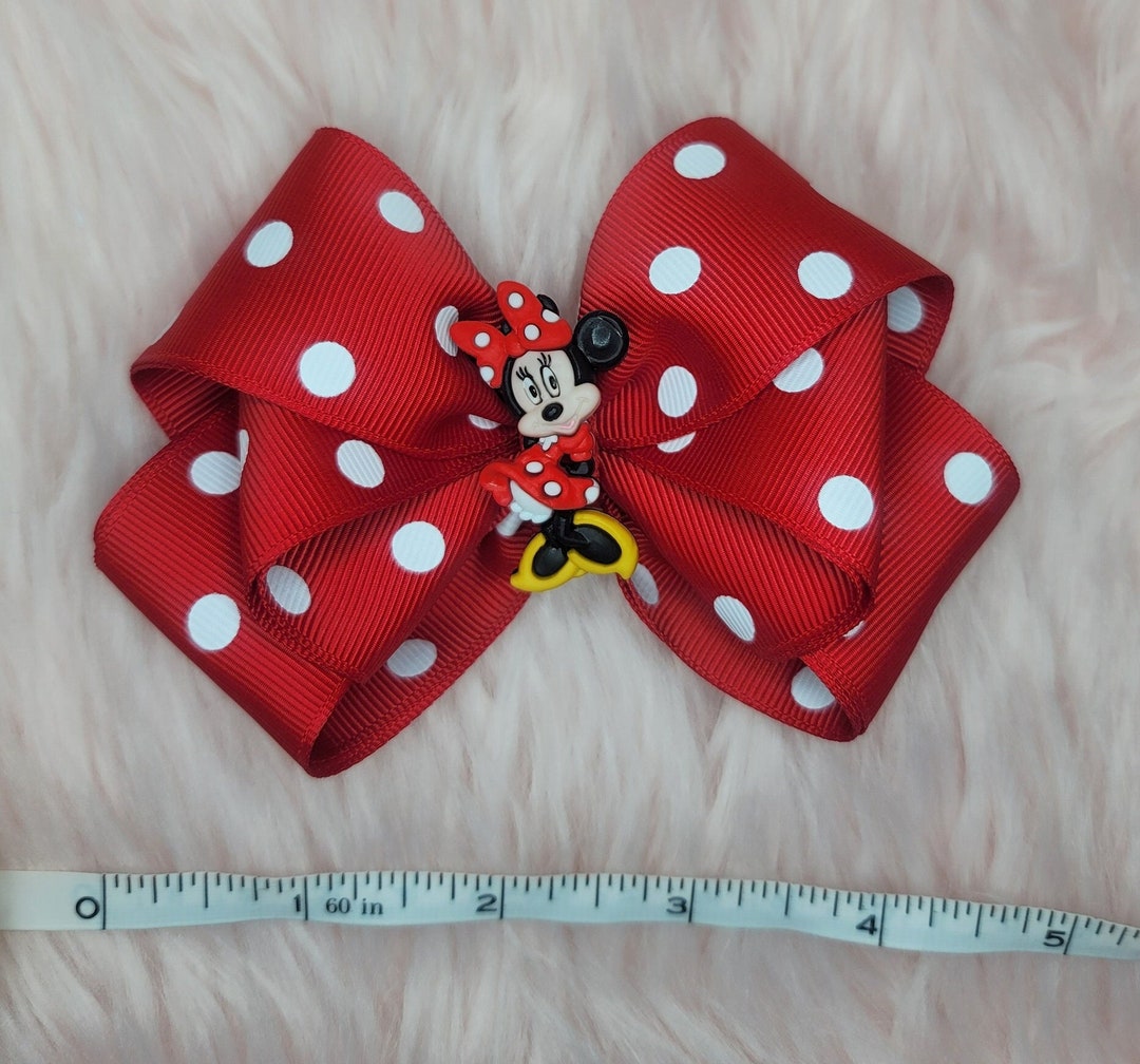 Red Minnie Mouse Polka Dot Bow big Size - Etsy