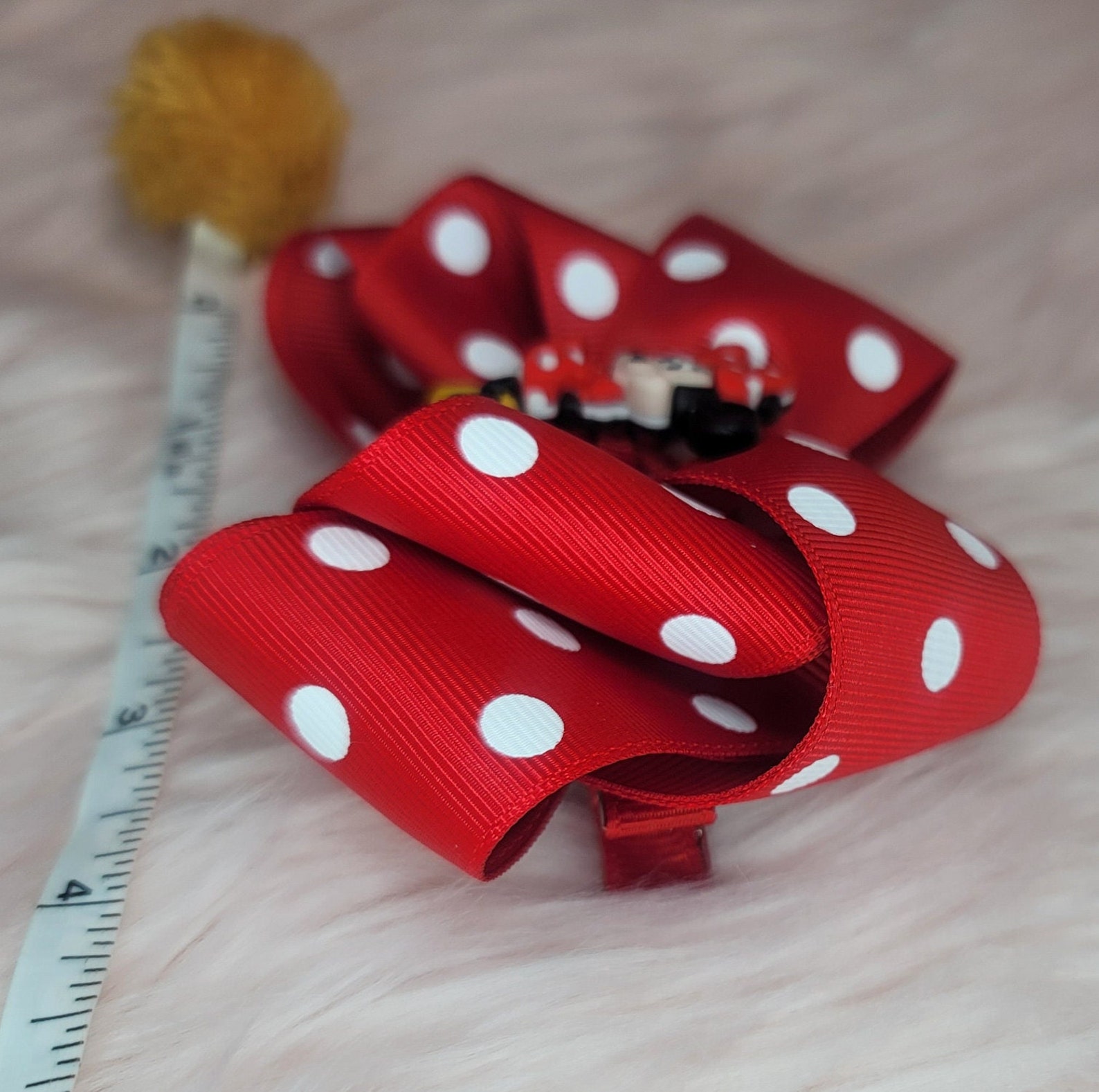Red Minnie Mouse Polka Dot Bow big Size | Etsy