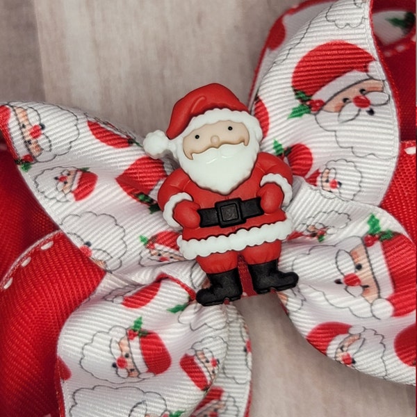 Santa Hair Bow - Etsy