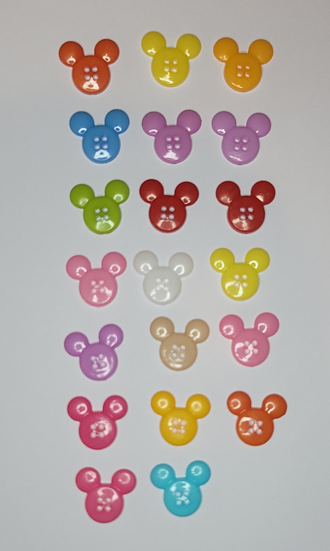 Mickey Mouse Plastic Buttons 20 Units - Etsy