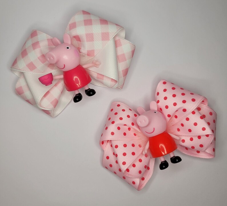 Peppa Pig Hair Bow large Size - Etsy