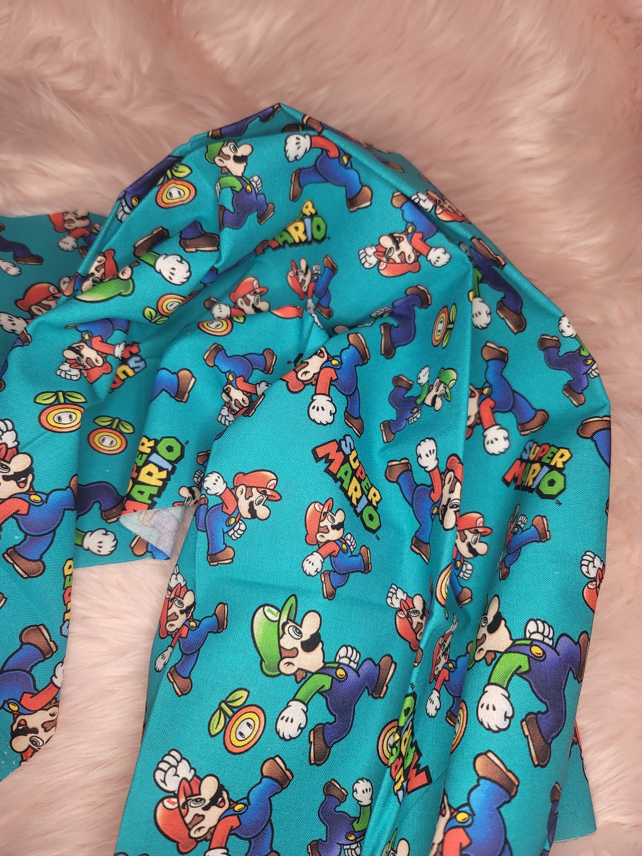 Super Mario Bross Fabric (fat Quarter) 18in X 21in (45.72cm X 53.34cm ...