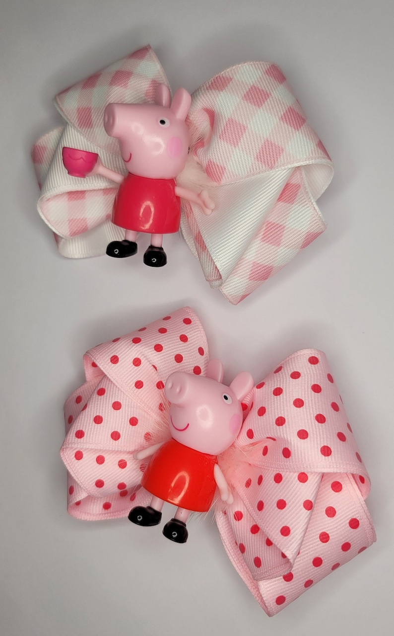 Peppa Pig Hair Bow large Size - Etsy