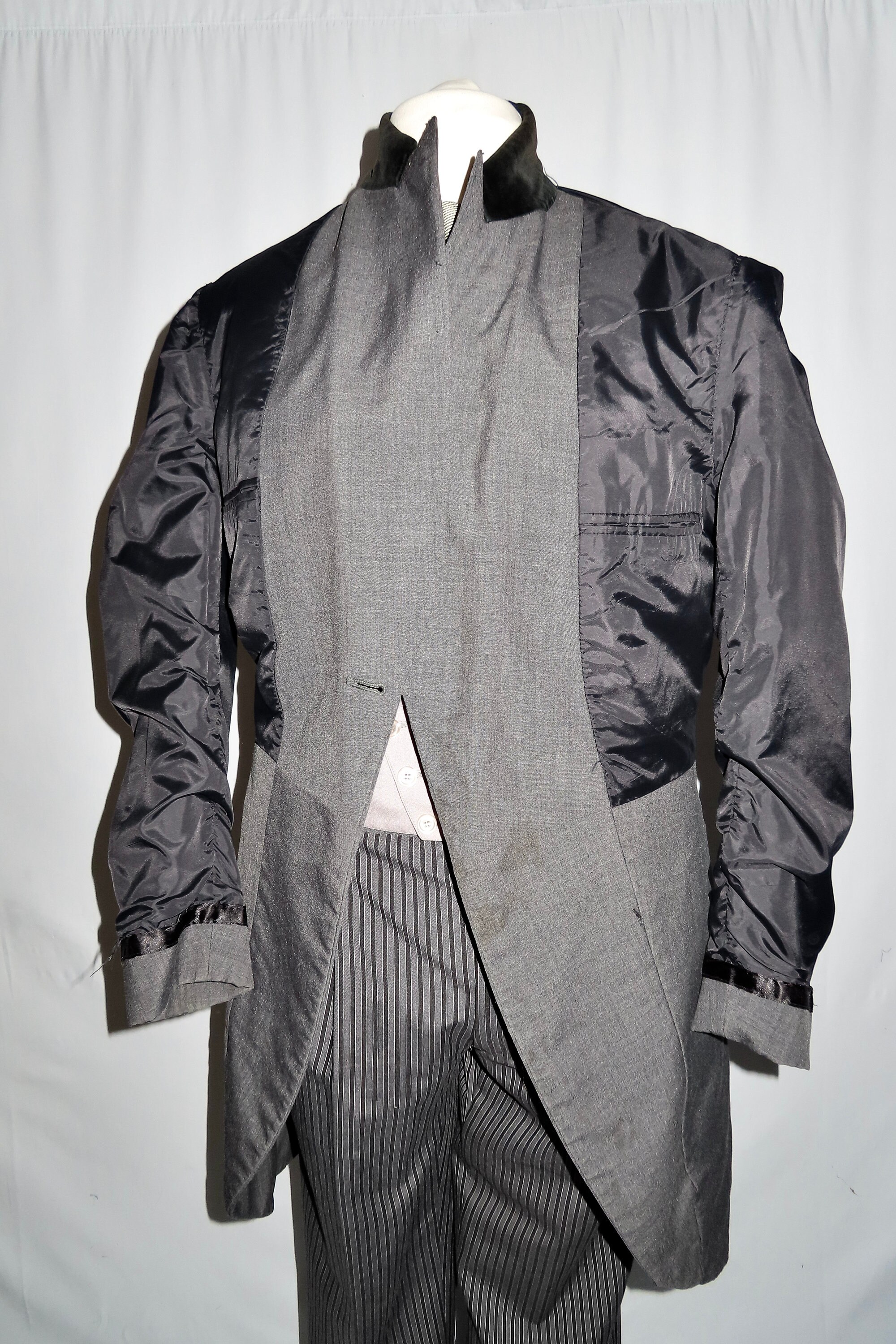 Morning Coat Sz 40L Cutaway Jacket Grey Lord West Steampunk 1800s 1900s ...