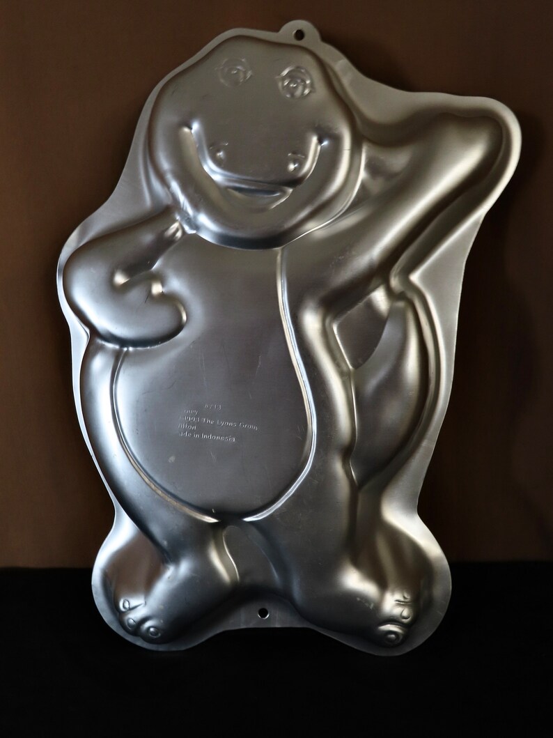 Vintage Barney Wilton Character Cake Pan Purple Green Birthday - Etsy