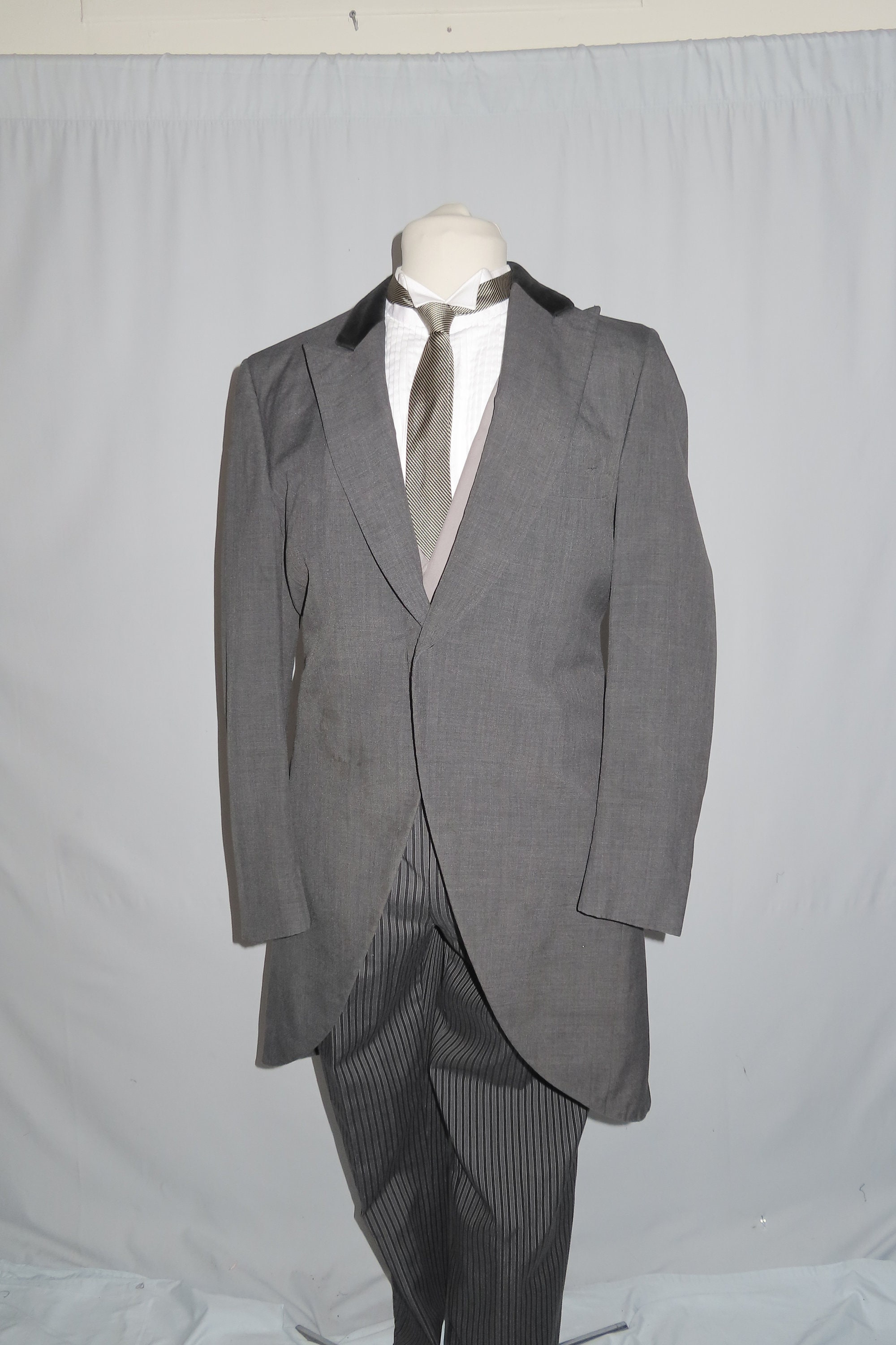 Morning Coat Sz 40L Cutaway Jacket Grey Lord West Steampunk 1800s 1900s ...