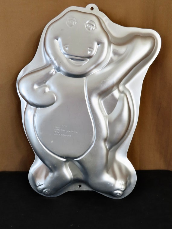 Vintage Barney Wilton Character Cake Pan Purple Green Birthday - Etsy