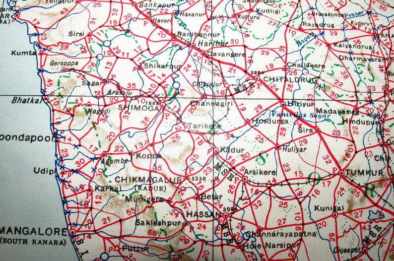 WWII Road Map of India AMS 5206 32 X 43 1944 - Etsy