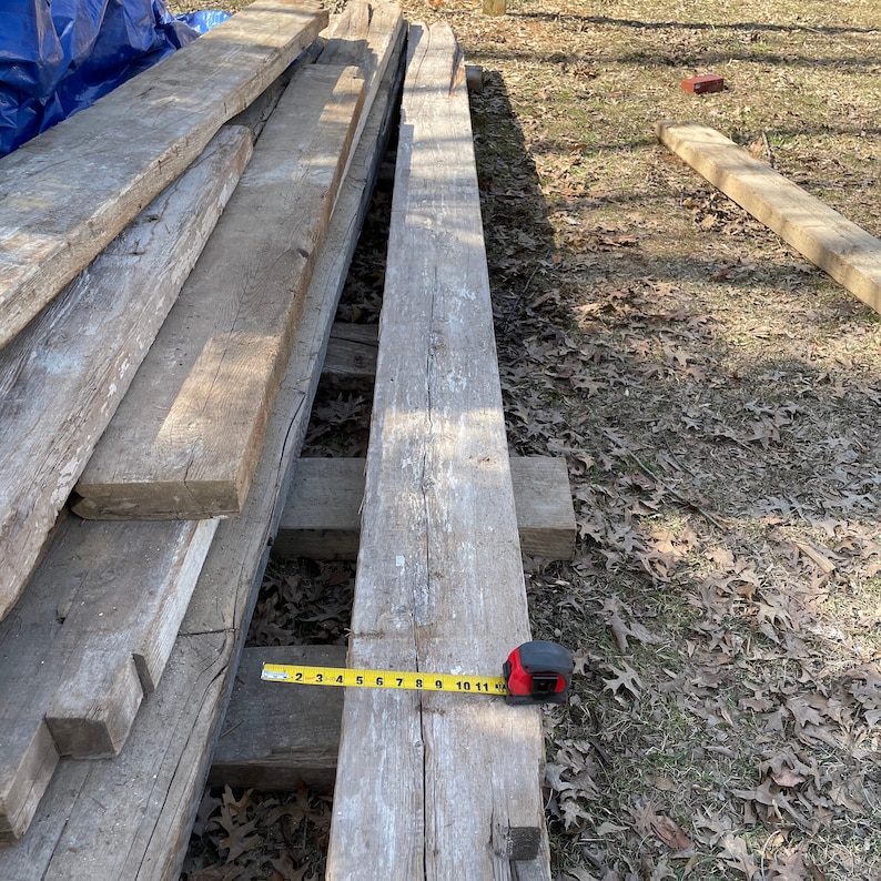 HEAVY-DUTY Unfinished Aged Reclaimed Wood Planks | DIY Shelves & Rustic ...
