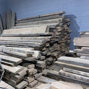 HEAVY-DUTY Unfinished Aged Reclaimed Wood Planks | DIY Shelves & Rustic ...
