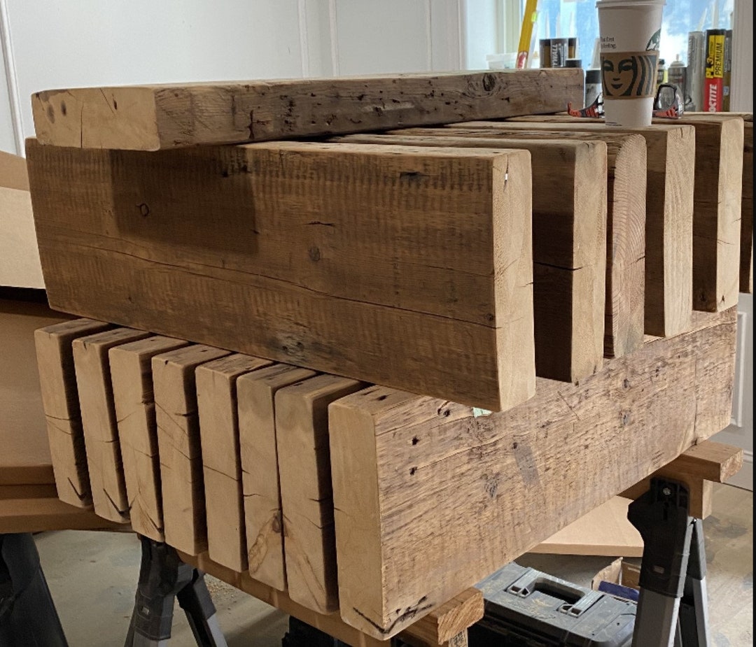 HEAVY-DUTY Unfinished Aged Reclaimed Wood Planks | DIY Shelves & Rustic ...