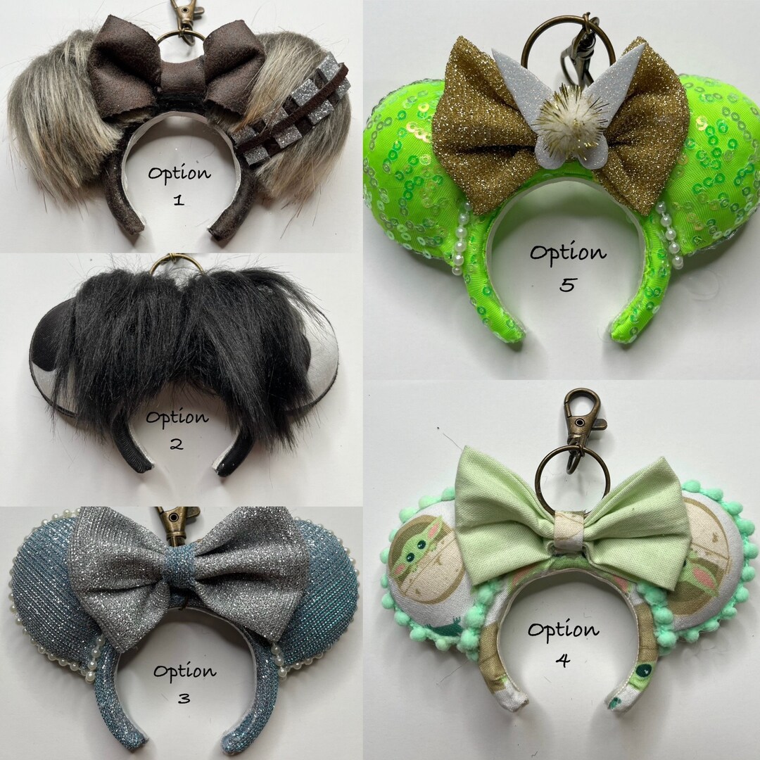 Minnie Ear Keychain, Mouse Ear Keychain, Handmade Keychain, Ear ...