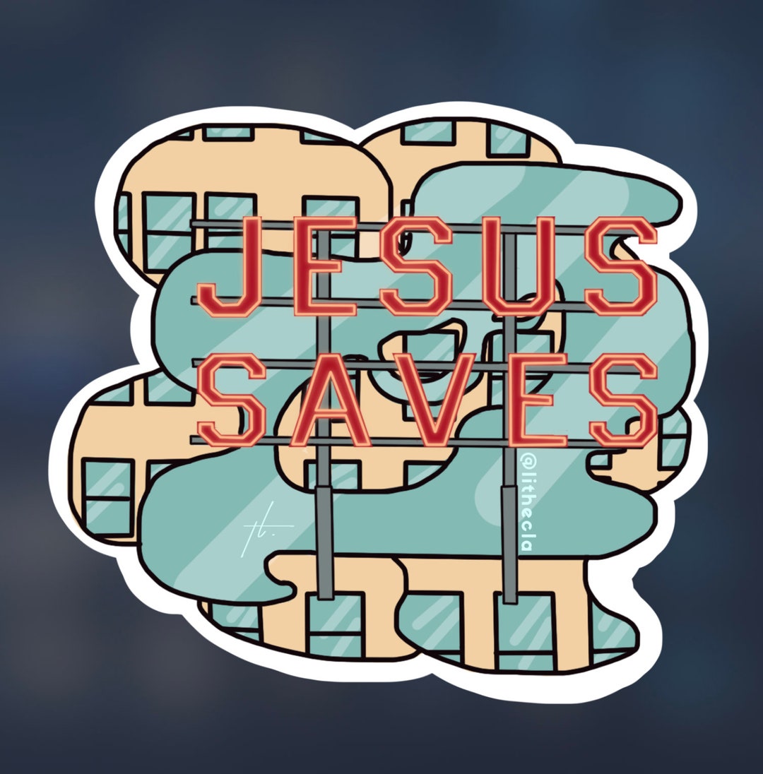 Biola Jesus Saves Sign Sticker - Etsy