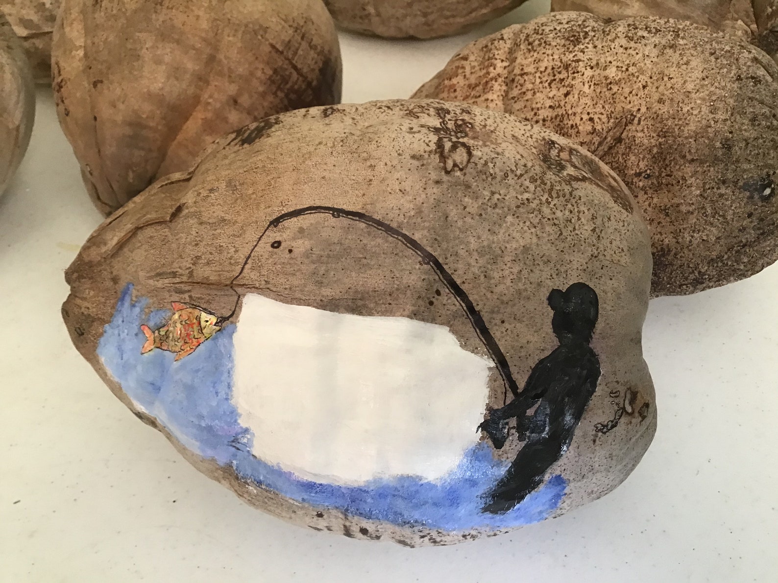 Envíe un coco pintado a medida. Regalo único para una persona | Etsy