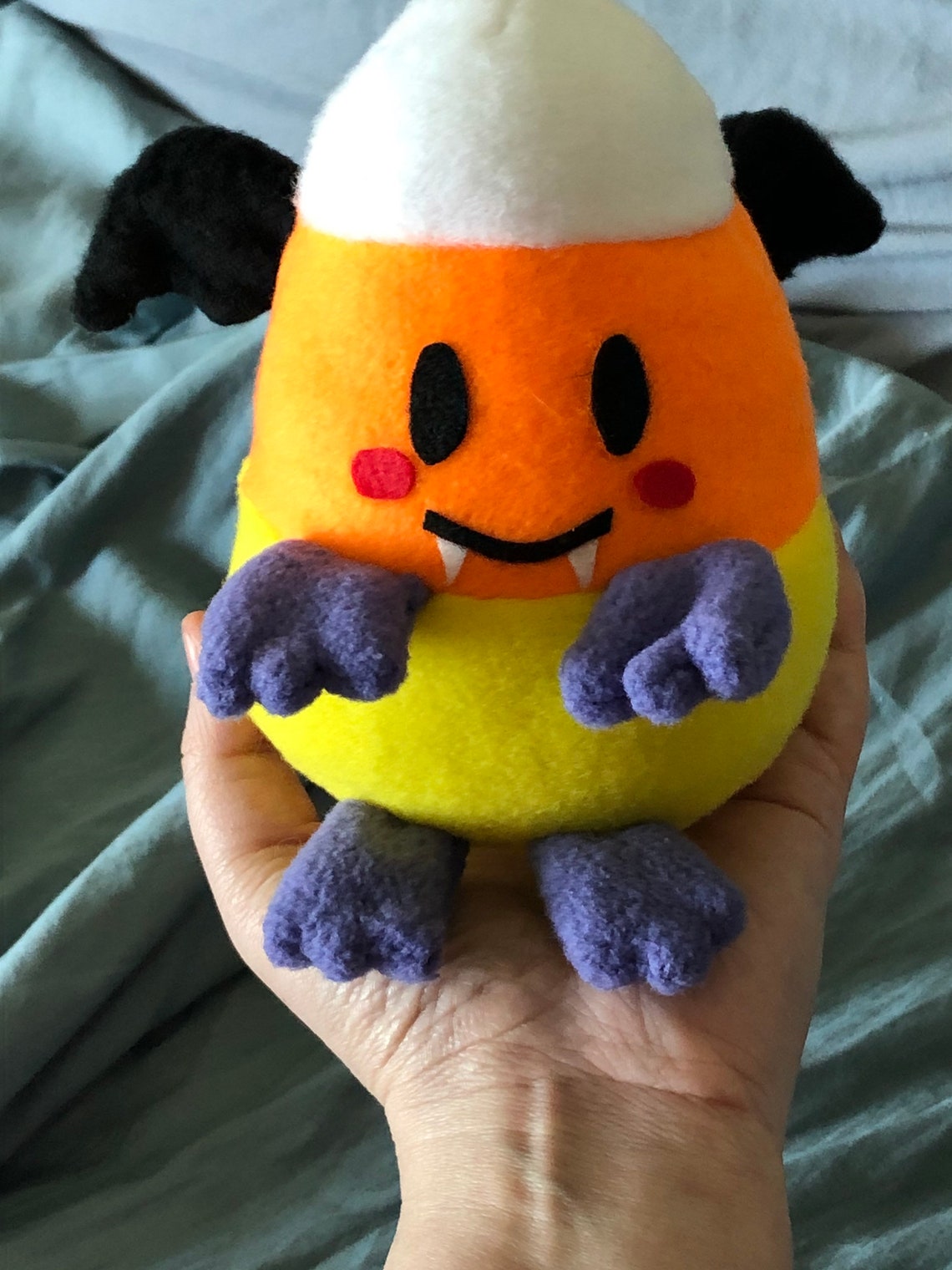 Candy corn demon plush cute Halloween stuffed animal demon | Etsy