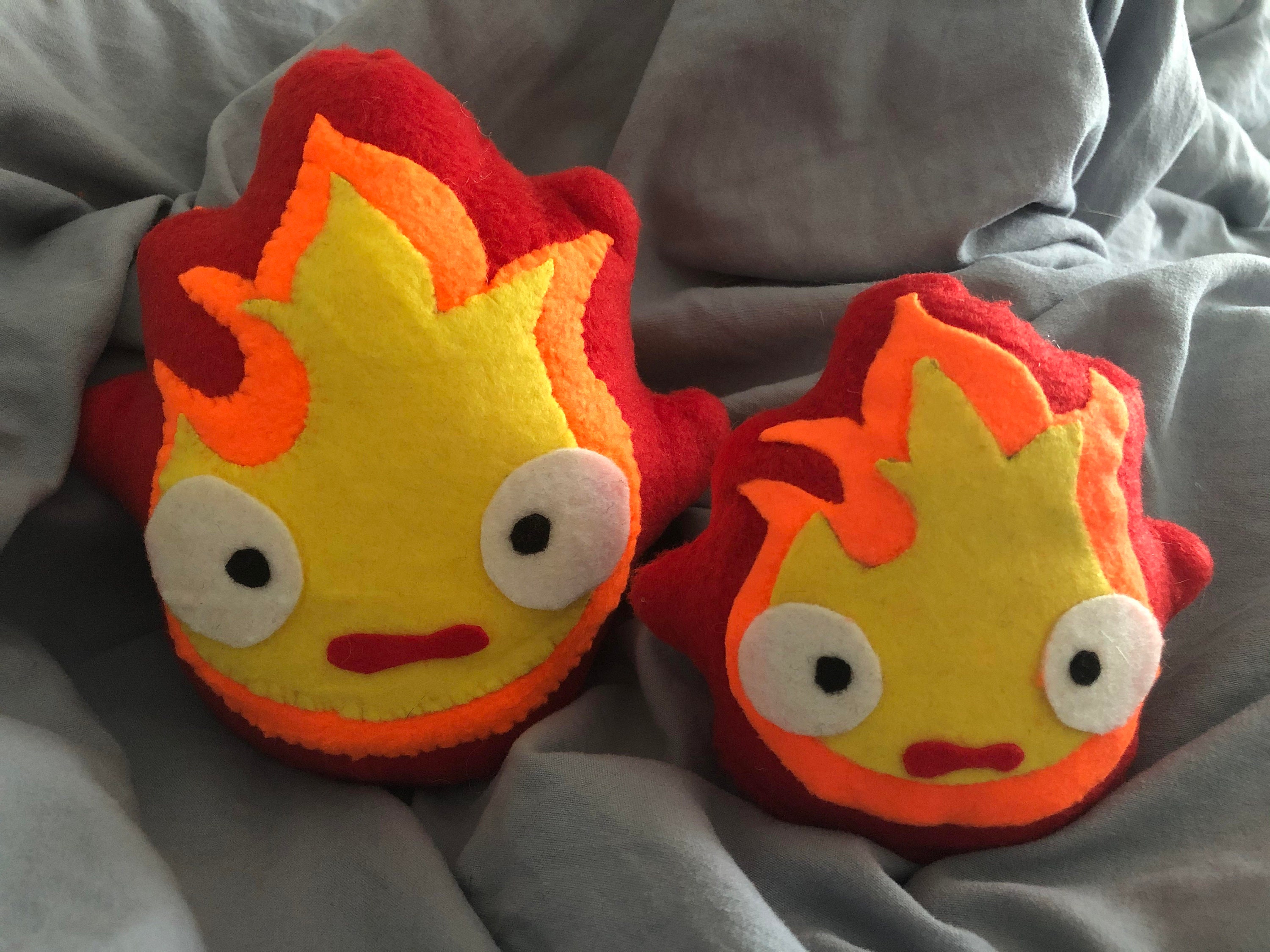 Mini calcifer plush movie collectables stuffed animal | Etsy