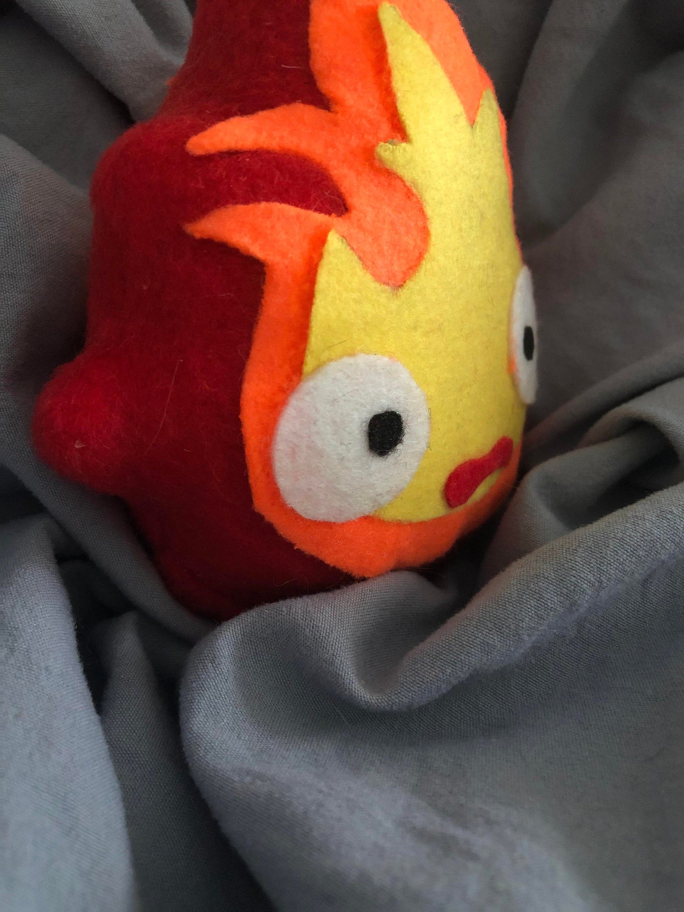 Mini calcifer plush movie collectables stuffed animal | Etsy