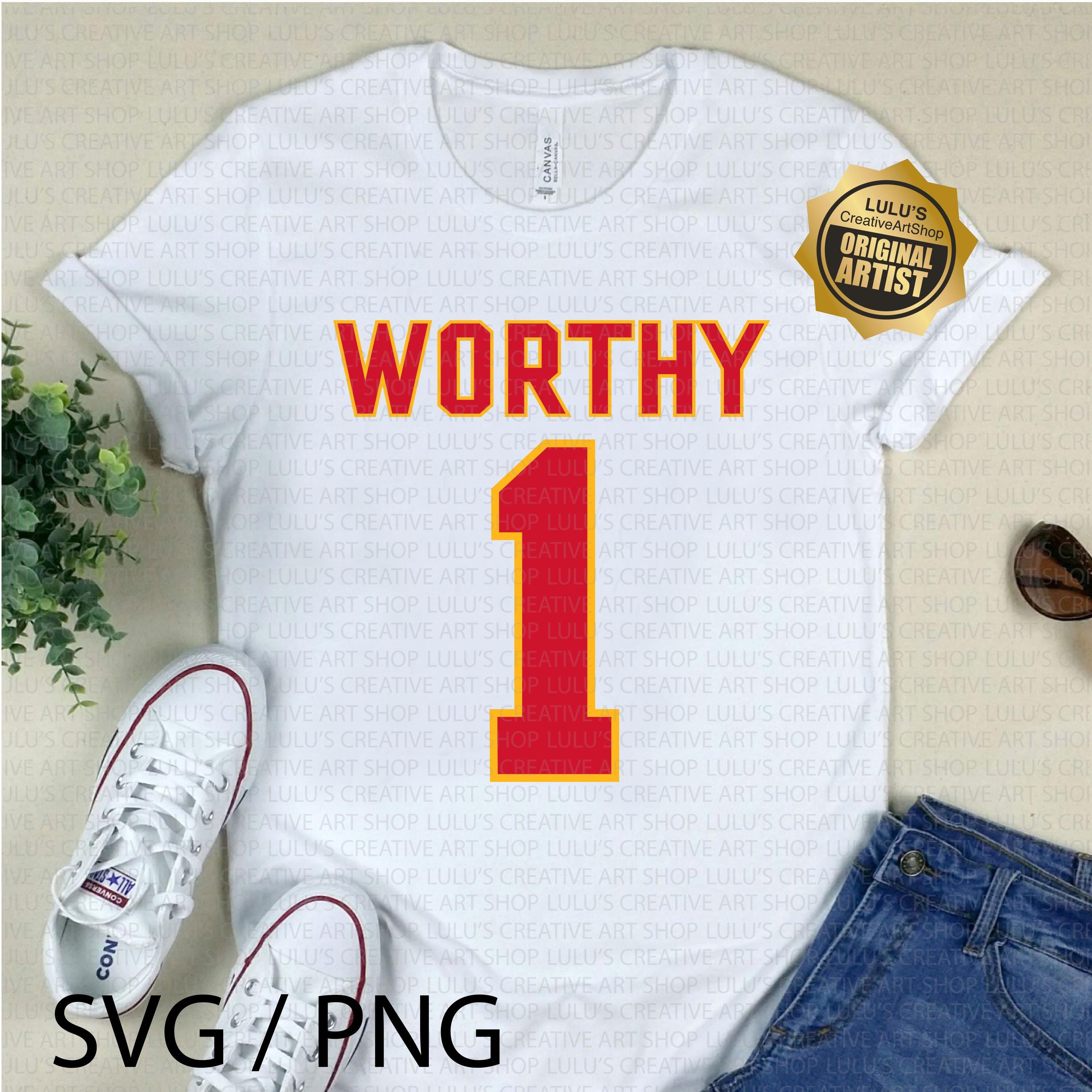 KC Worthy Number Svg-png-worthy 1 Svg-worthy Kc Jersey Svg-kc Football ...