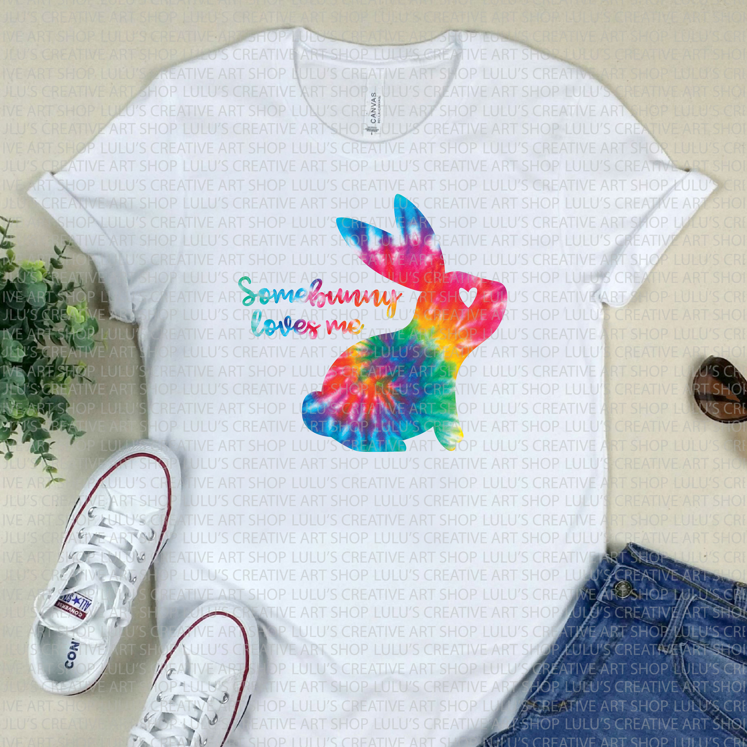 Tie Dye Bunny PNG-Easter Bunny PNG-Somebunny Loves Me-Bunny | Etsy