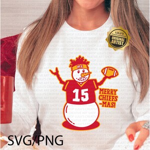 Snowman Mahomes Svg-png-mahomes Svg-png-chiefsmas Svg-kc Christmas Svg ...