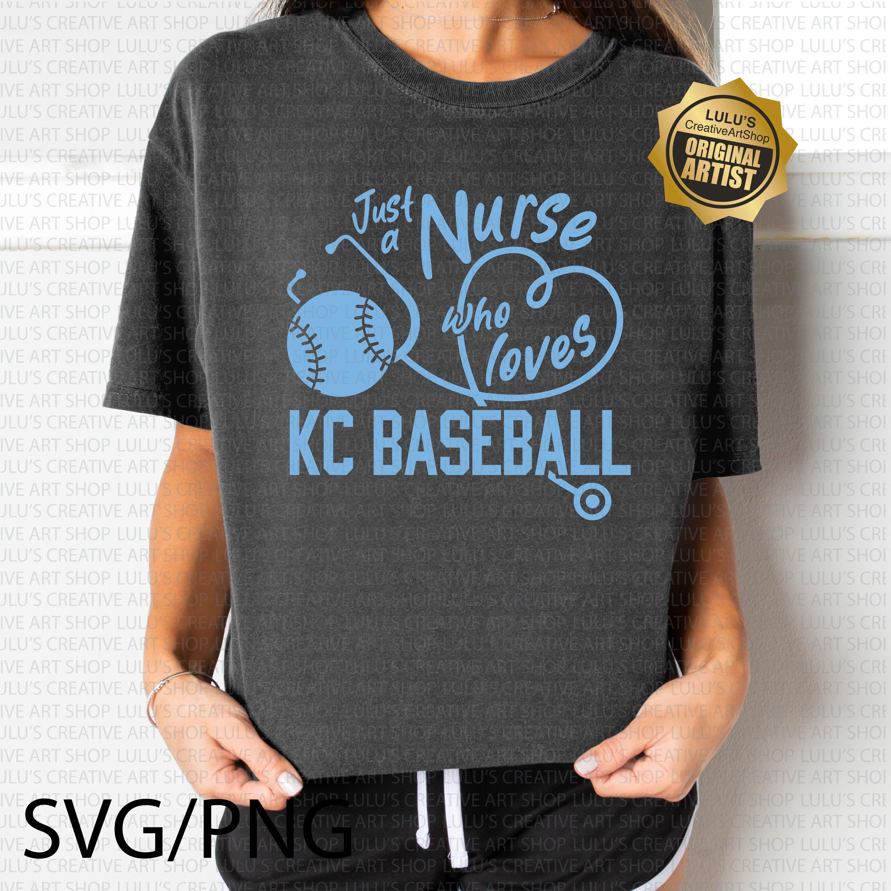 Nurse Who Loves KC Baseball Svg-png-kc Baseball Nurse Svg-kc Nurse Svg ...