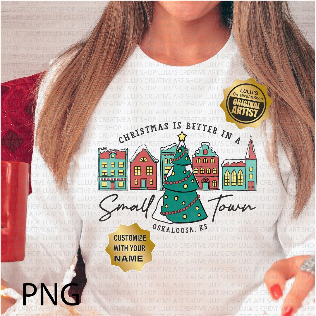 Small Town Christmas Png-customizable-small Town Skyline Png-better in ...