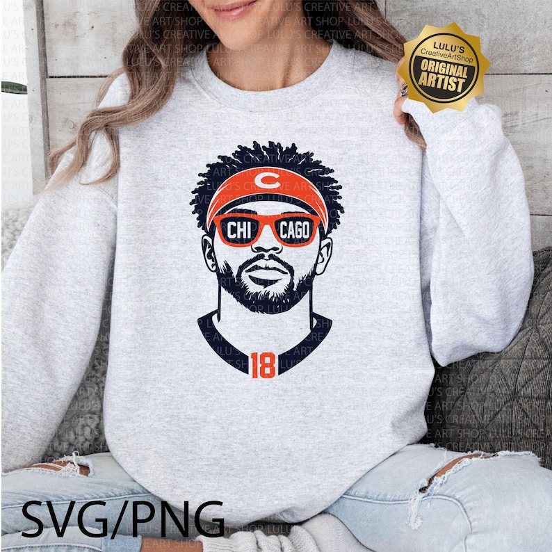 Caleb Williams Svg-png-chicago Football Svg-chicago Playoffs Png-good ...