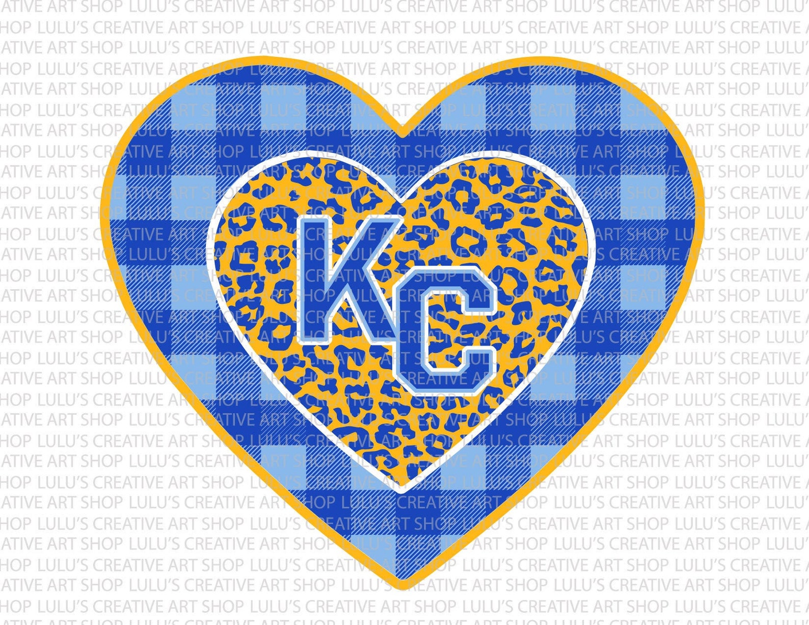 KC Royals SVG-KC Heart Svg-plaid Heart Svg-leopard Heart | Etsy