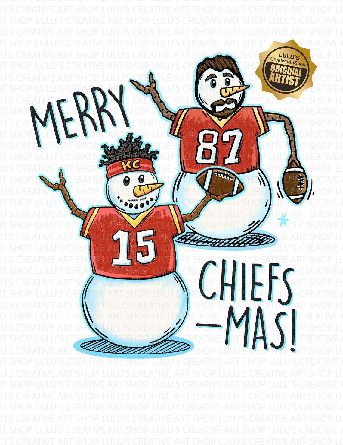 Mahomes Png-kelce Png-snowman Buddies Png-mahomes - Etsy