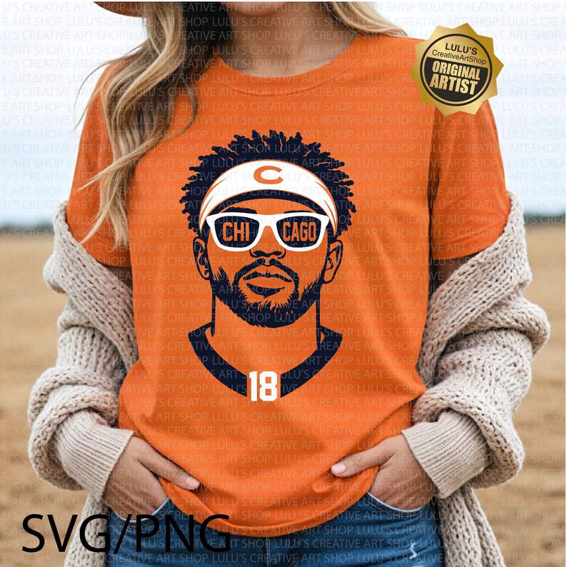 Caleb Williams Svg-png-chicago Football Svg-chicago Playoffs Png-good ...