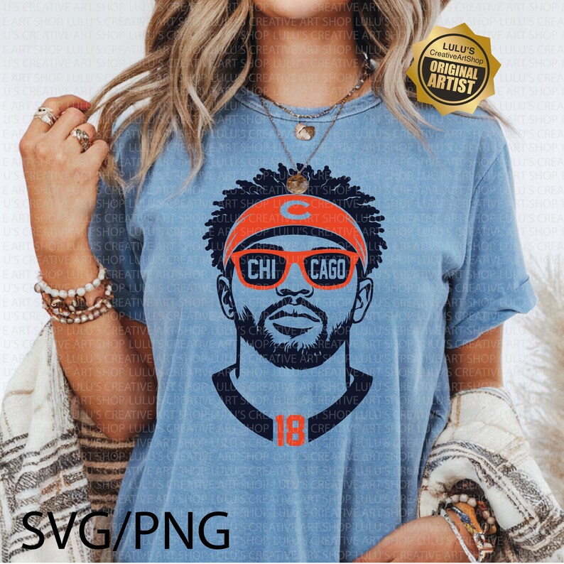Caleb Williams Svg-png-chicago Football Svg-chicago Playoffs Png-good ...