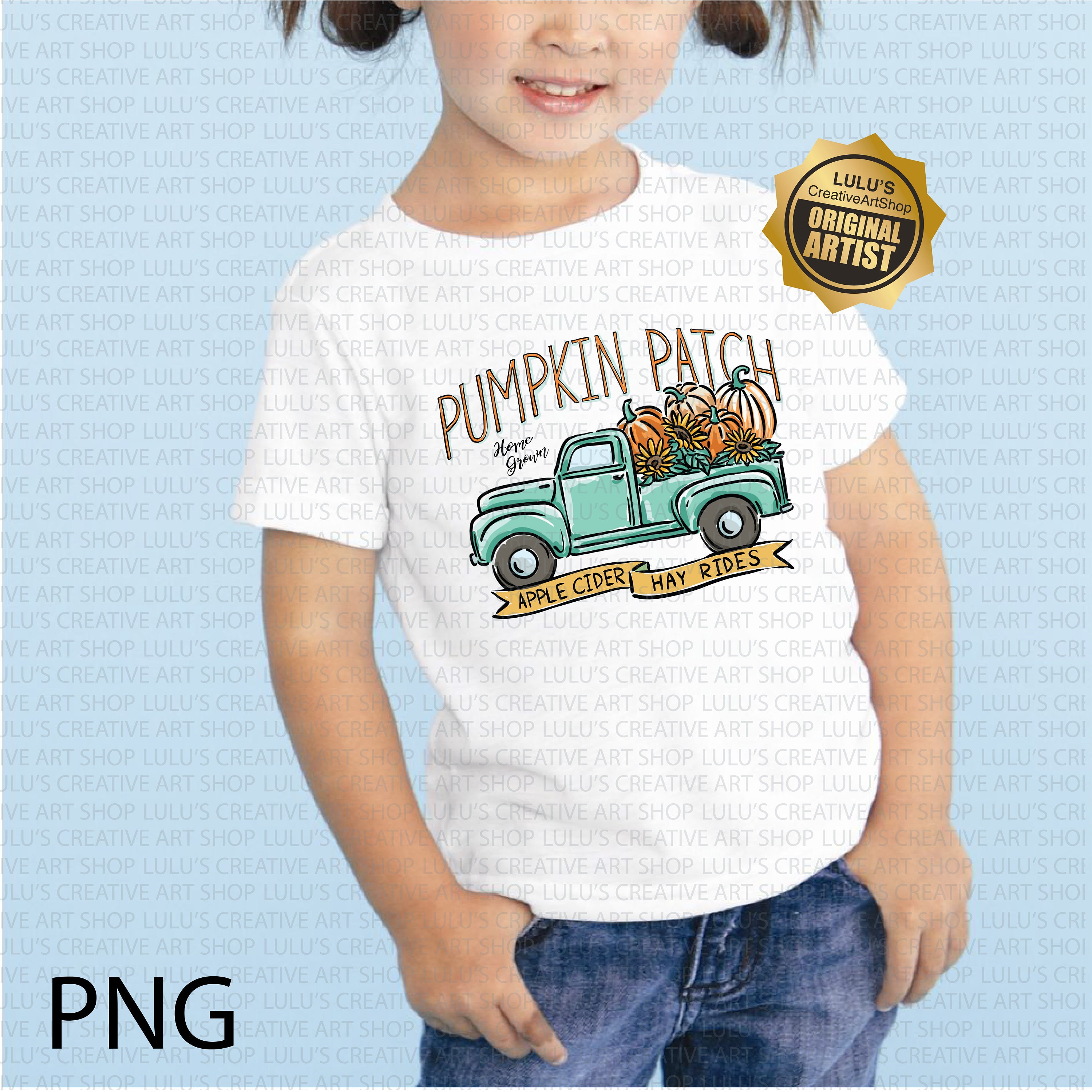 Pumpkin Patch Png-pumpkin Truck Png-blue Truck Png-pumpkins - Etsy