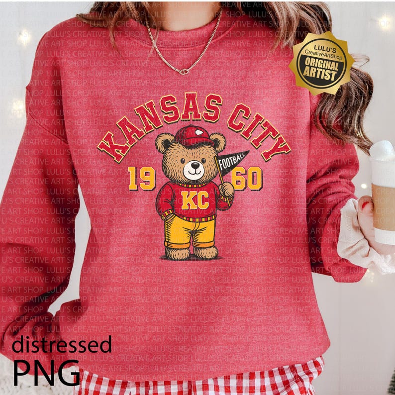 KC Bear PNG-KC Teddy Bear Png-kc Football Bear Png-kc Football Png-red ...