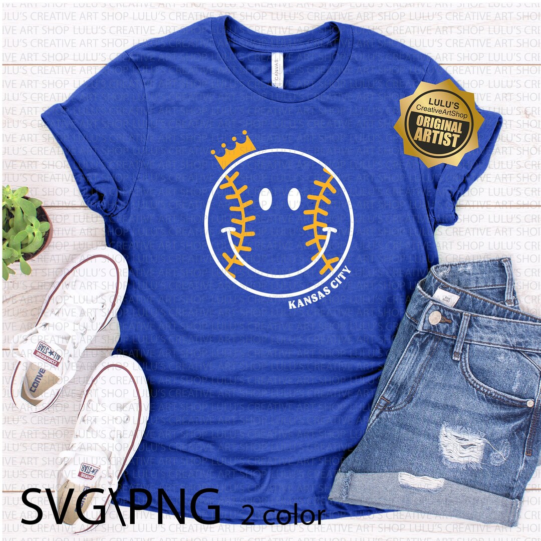 KC Smiley Face Svg-png-kc Smiley Baseball Svg-png-kc Baseball Svg-png ...