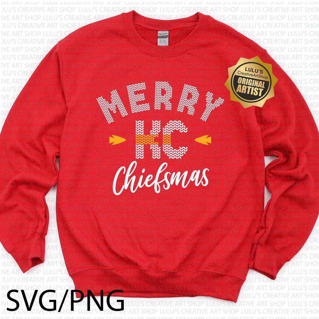 Merry KC Chiefsmas Svg-png-chiefsmas Svg-kc Christmas-kc Football ...