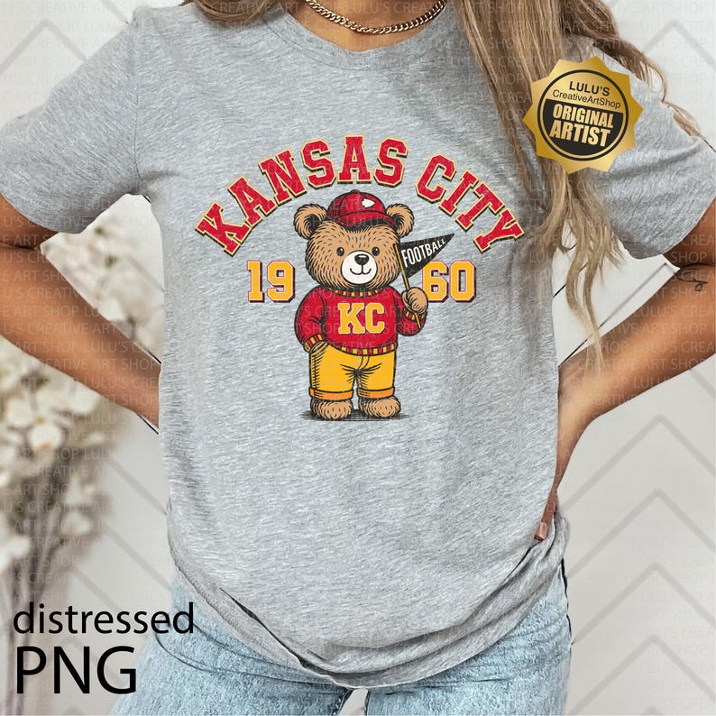 KC Bear PNG-KC Teddy Bear Png-kc Football Bear Png-kc Football Png-red ...