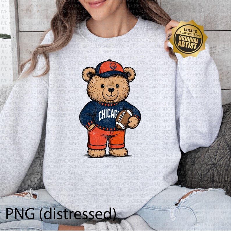 Chicago Bear Png-chicago Teddy Bear Png-chicago Football Png-blue ...