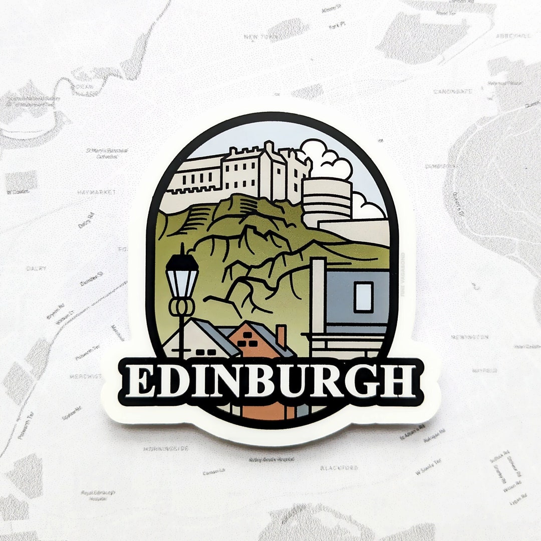Edinburgh Vinyl Sticker 3 Die Cut Waterproof World Travel Collection ...