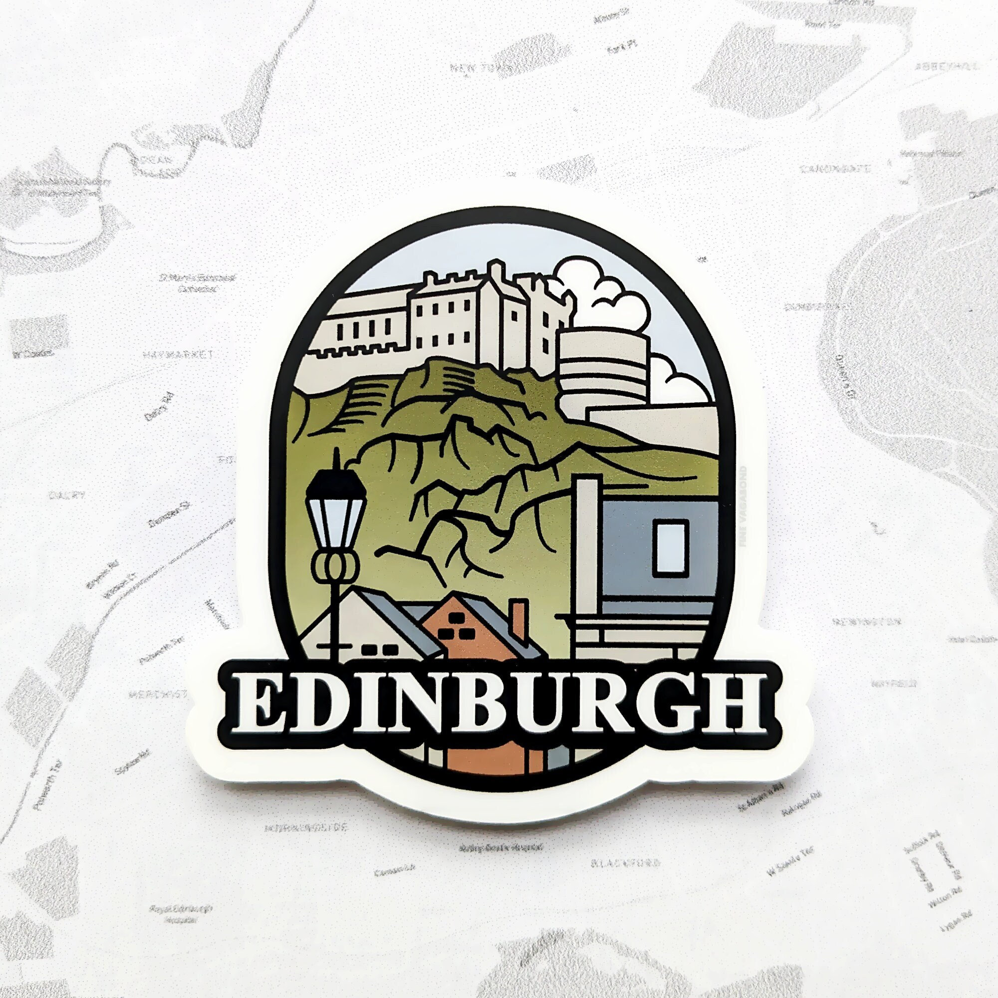 Edinburgh Vinyl Sticker | 3" Die Cut • Waterproof • World Travel ...
