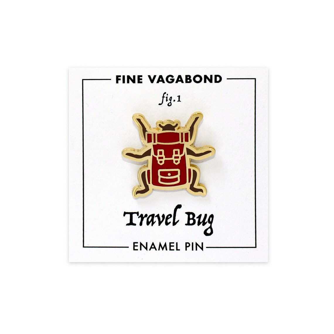 Travel Bug Enamel Pin Hard Enamel Lapel Pin Globetrotter Wanderlust ...